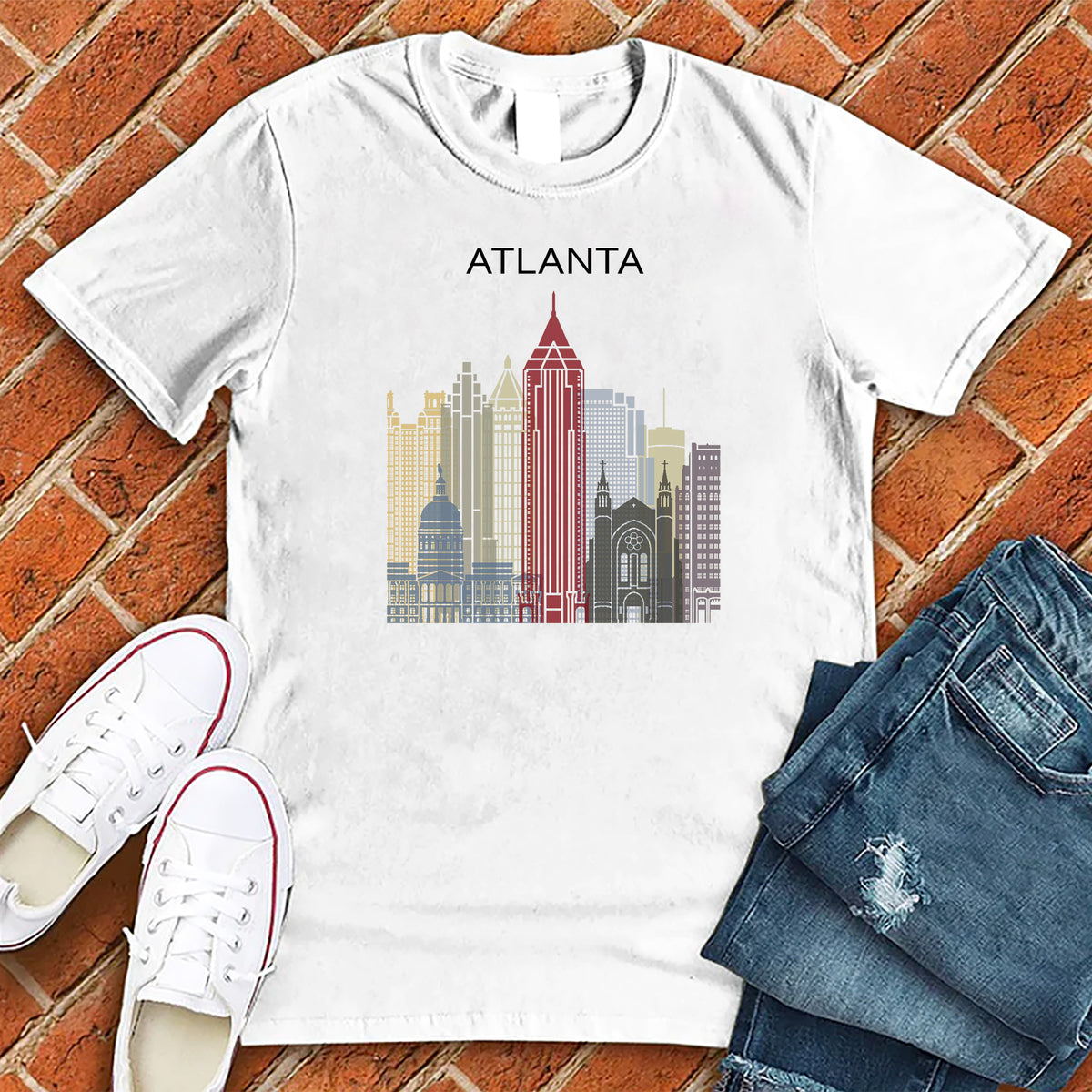 Atlanta Colorful Skyline T-Shirt – Tshirts.com