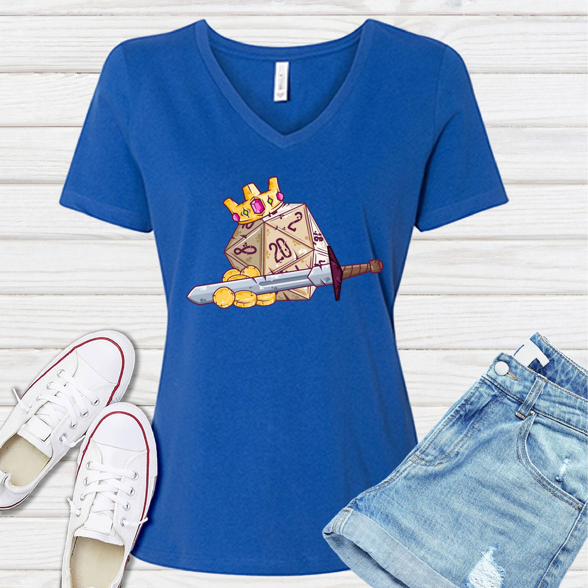 DND Crown Die V-Neck – Tshirts.com